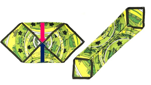 Hermes 70cm Silk Scarf Statement Choker #1 – Miss Bugis